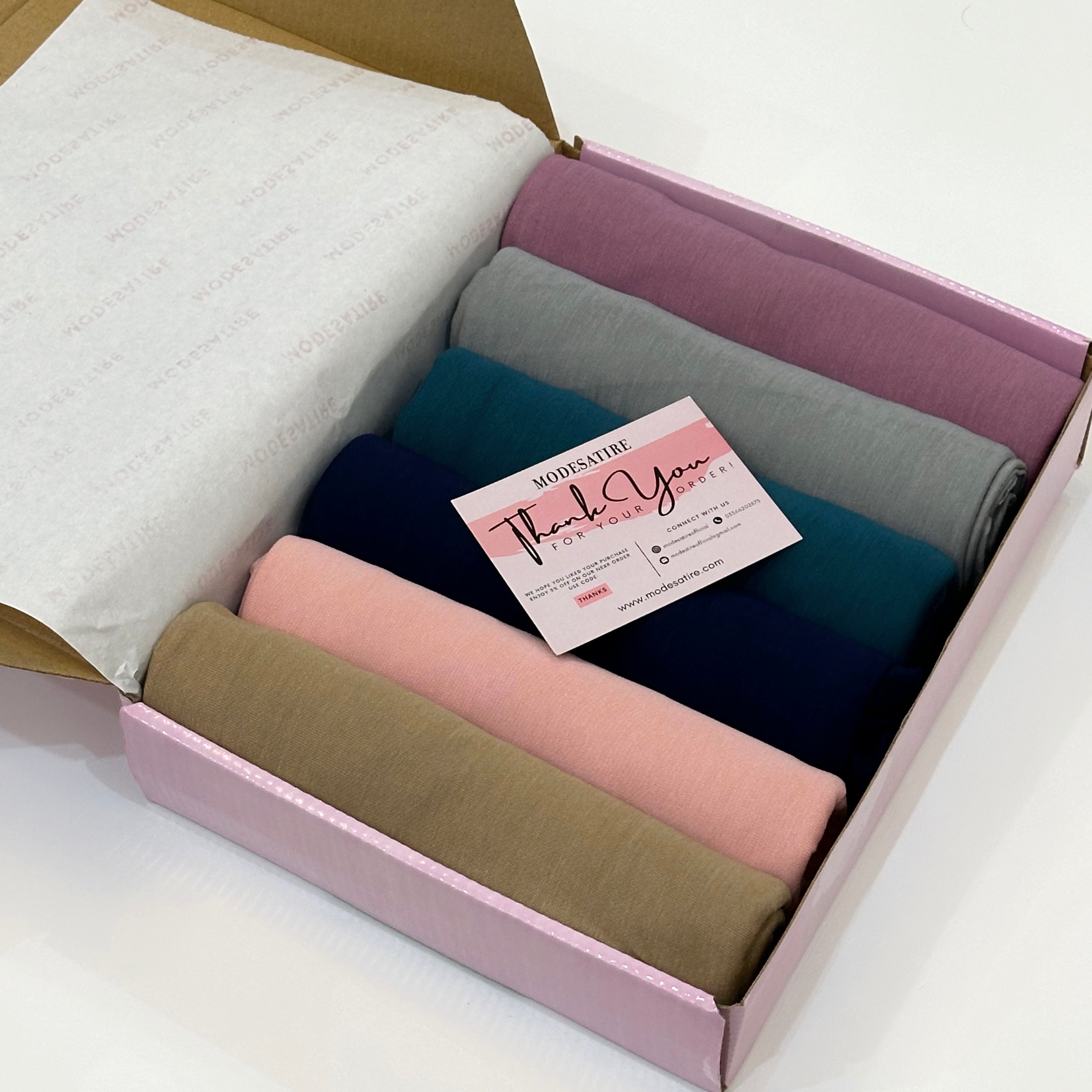 Custom Jersey Hijab Box Of 6 – Modesatire