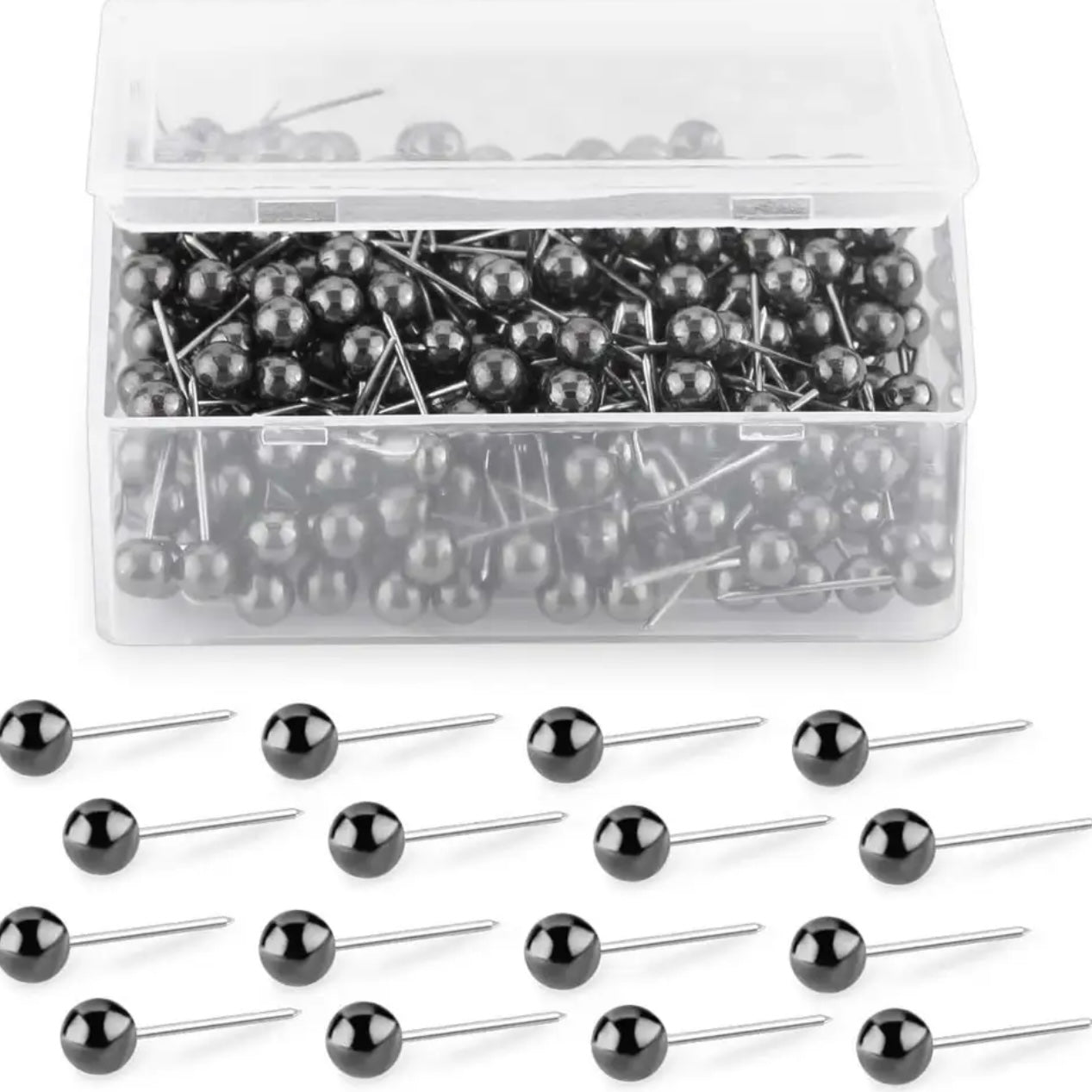 Straight Hijab Pins Box - Metal Grey – Modesatire