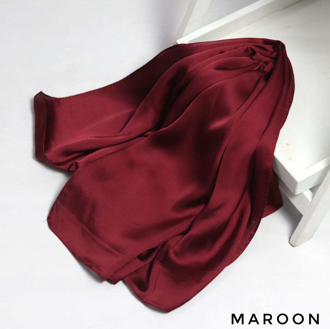 Plain Satin Silk - Maroon – Modesatire