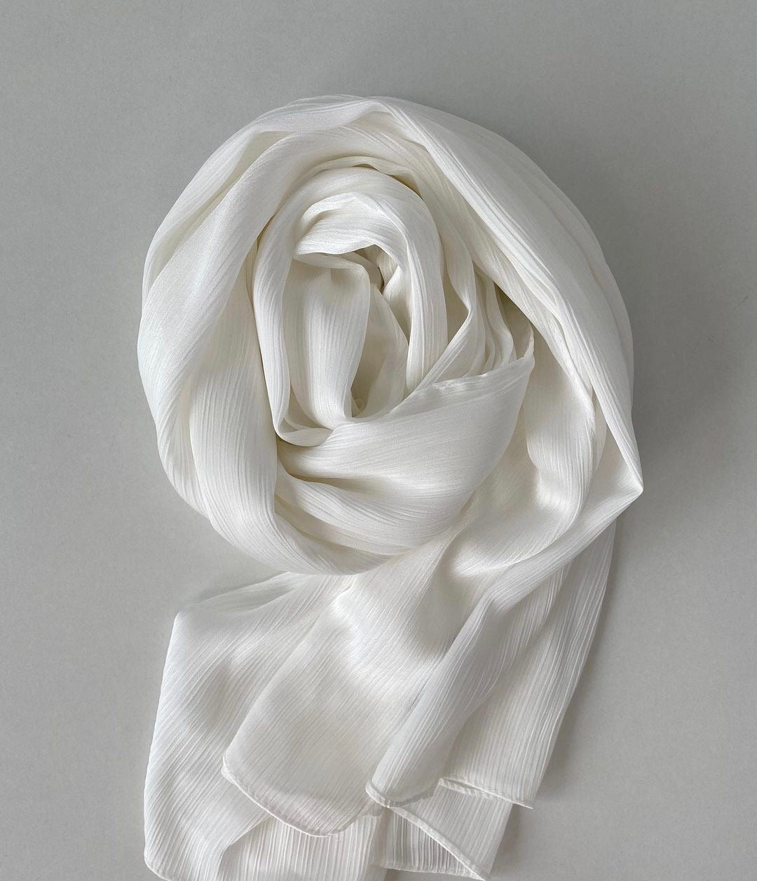 Premium Crinkle Satin - Pearl White – Modesatire